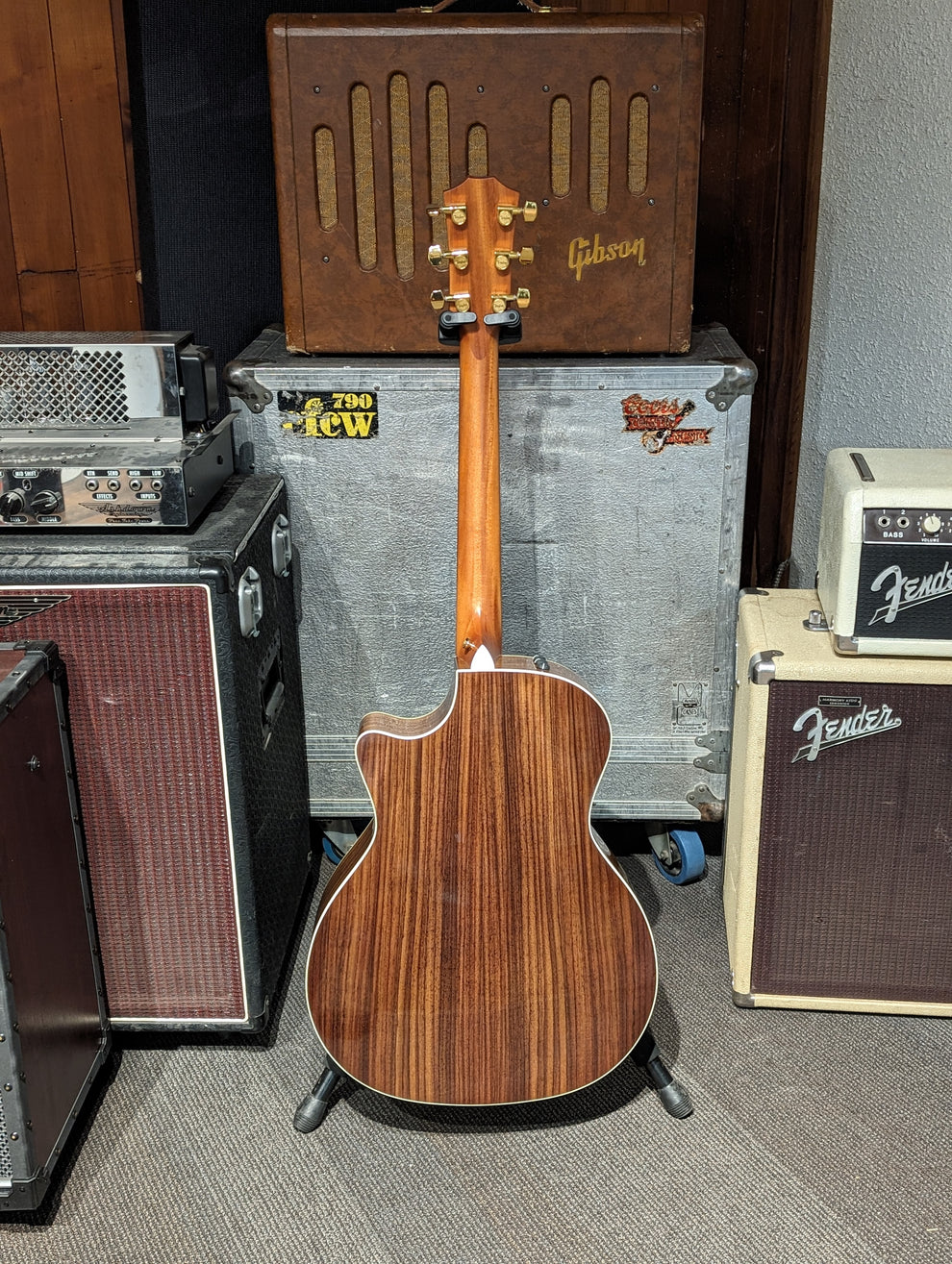 Taylor Custom 414ce Acoustic/Electric Guitar w/Case - Shaded Edge Burs ...