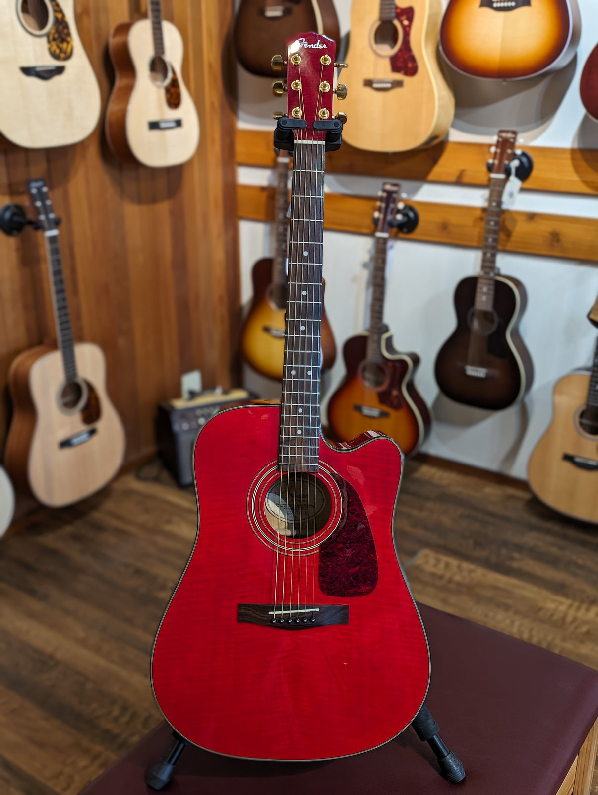 Fender DG22CE Acoustic/Electric Guitar - Cherry (Used) – Acoustic Music ...