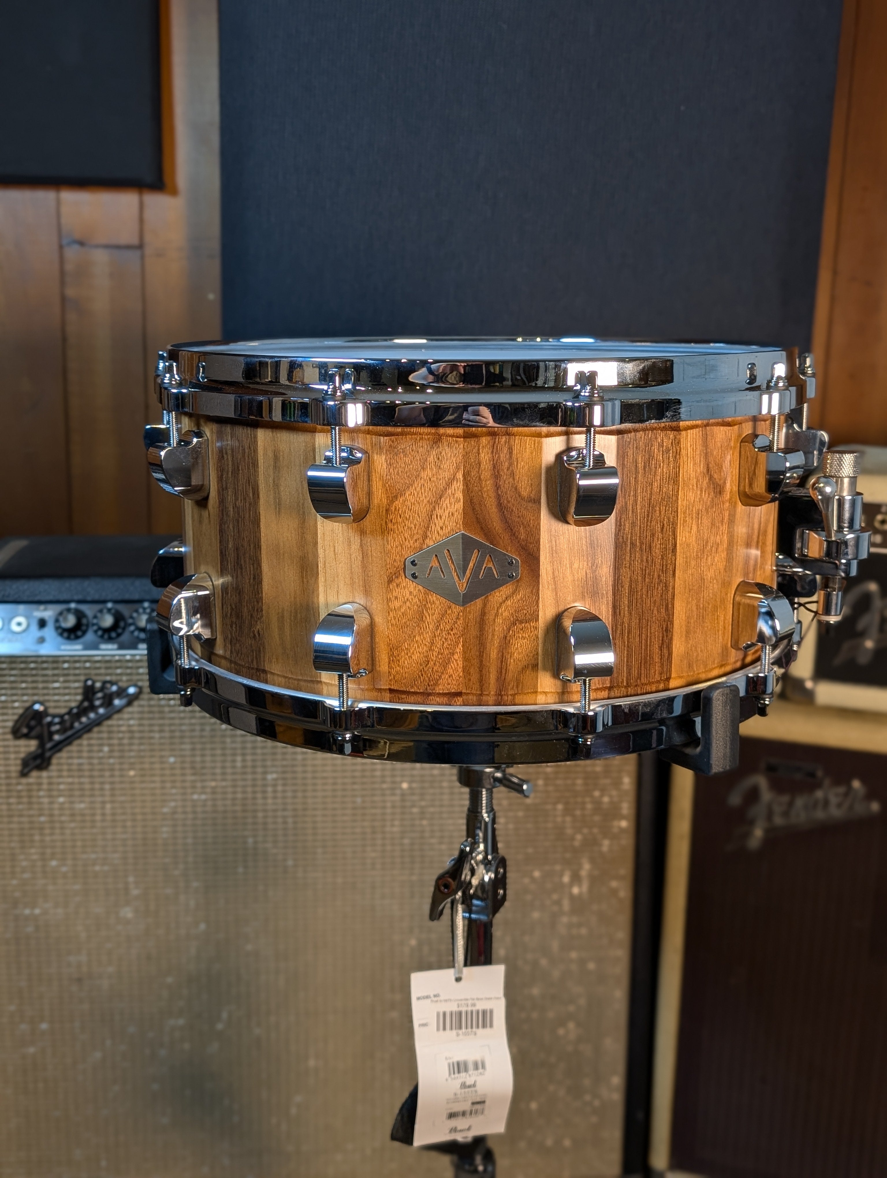 AVA Drums 14"x7" Walnut Stable-Stave Snare Drum – Acoustic Music Shop