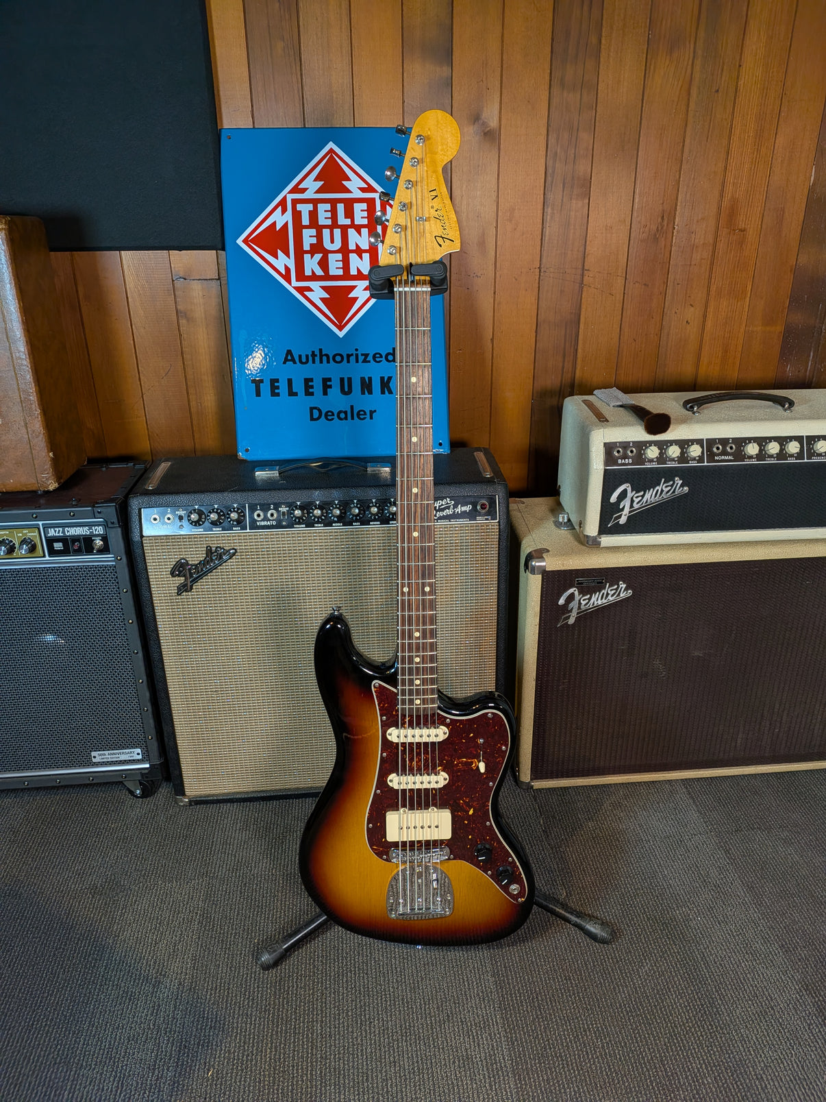 Fender Pawn Shop Bass VI Electric Guitar w/Gig Bag - 3-Color Sunburst ...