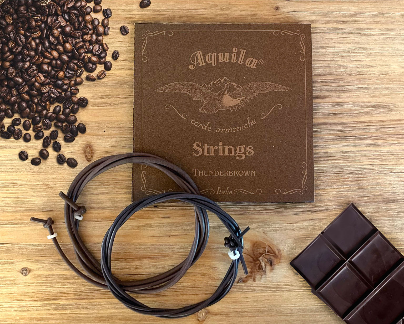 Aquila Thunderbrown Bass Ukulele Strings 4-String Set, 18-21 ...
