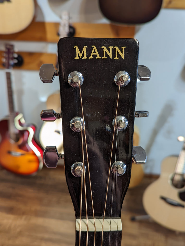 Mann AJ-205 OM Style Mahogany Acoustic Guitar w/Vintage Case (1980's ...